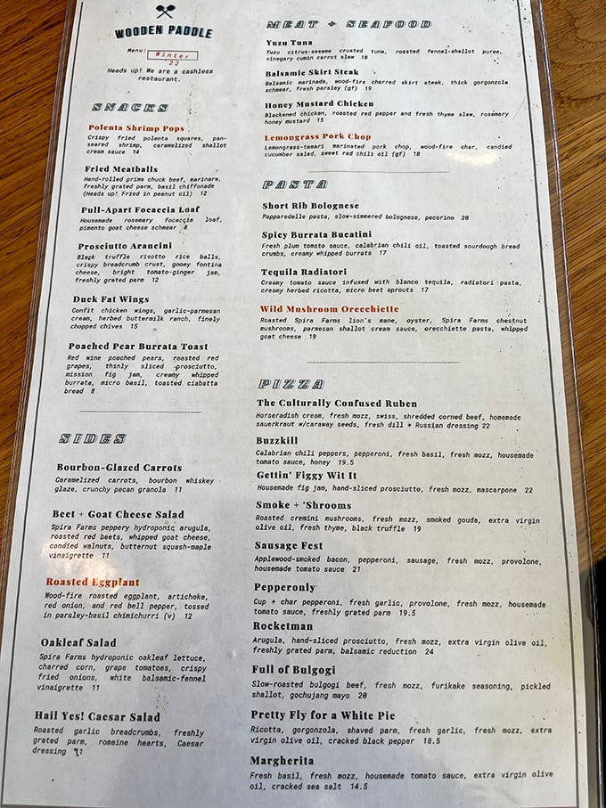 This menu reads like a love letter to Italian cuisine with a playful Midwestern twist. "Culturally Confused Ruben" pizza? Count me in!