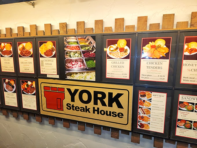 This illuminated menu board is the roadmap to happiness&mdash;showcasing colorful photos of actual meals you'll receive, not those mythical "advertising only" versions from fast food joints.