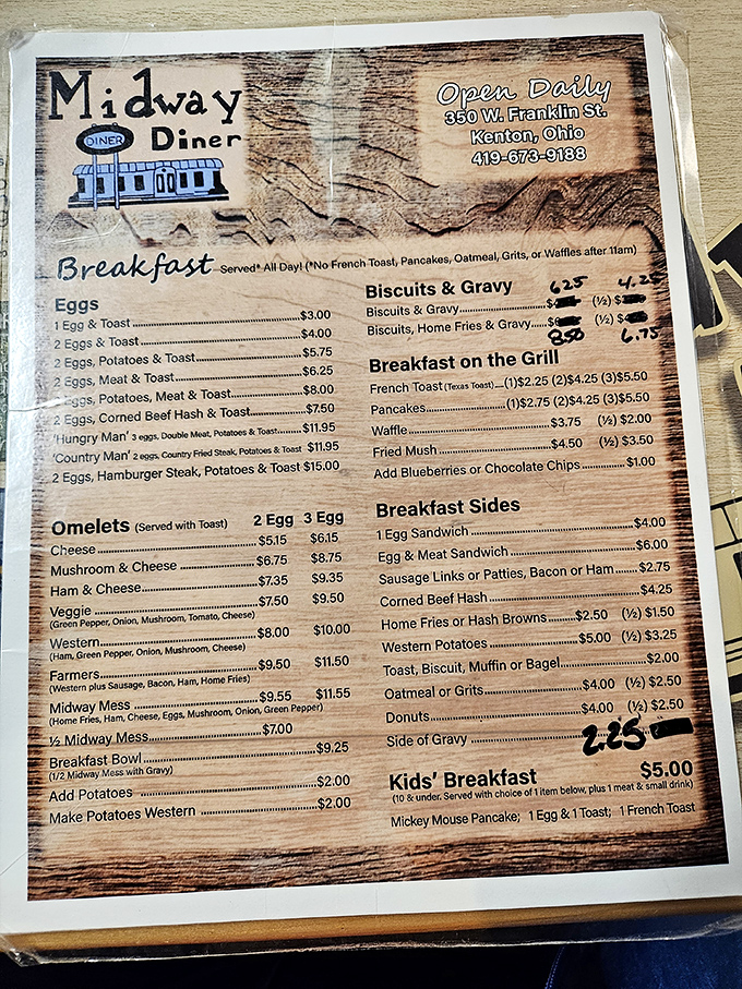 The menu at Midway tells you everything you need to know: breakfast all day and something called the "Hungry Man" that could feed a small village.