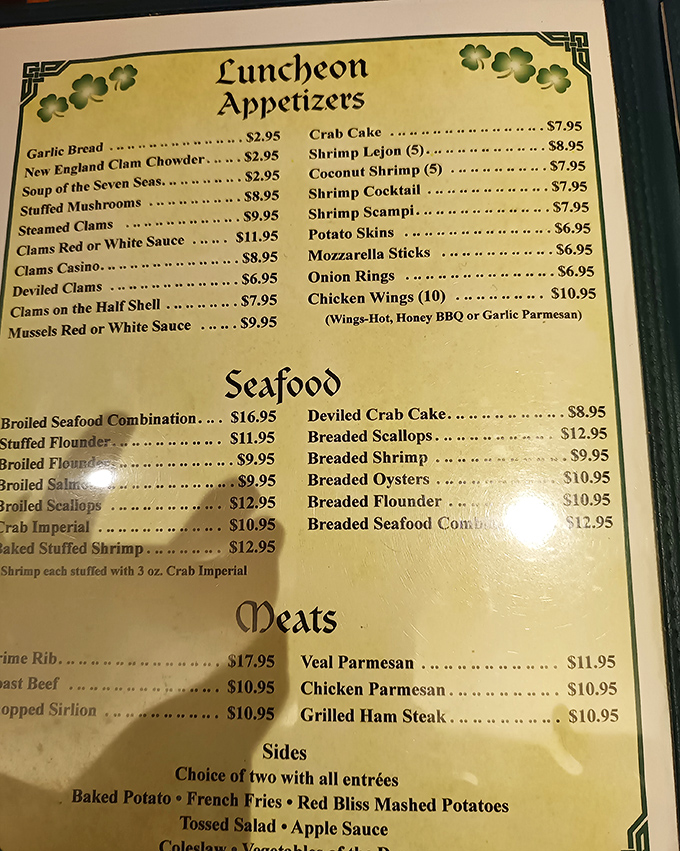 A menu that reads like a love letter to cholesterol, and we're here for every delicious word.