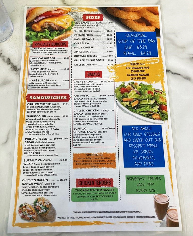 This menu reads like a love letter to comfort food. Decisions, decisions&mdash;each option more tempting than the last.