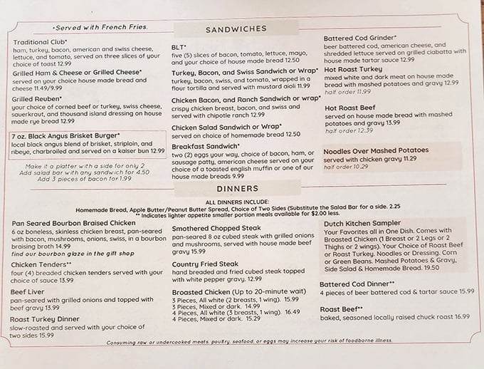This menu reads like a love letter to Midwest comfort food classics. Decision paralysis has never been so delicious.