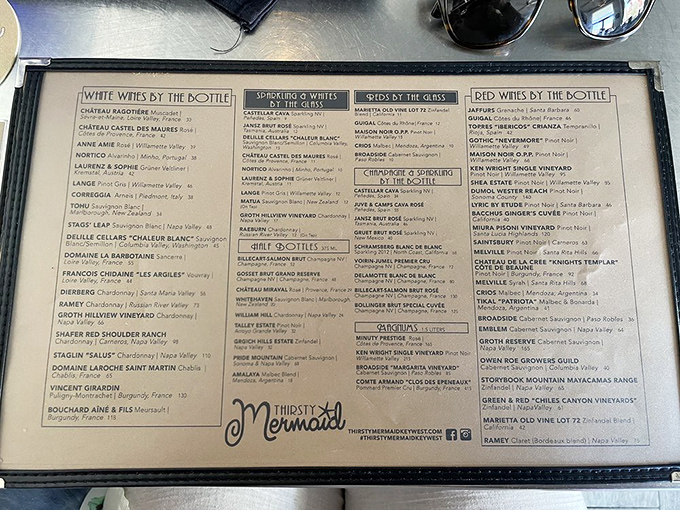 A wine list that reads like a love letter to the grape. Decision paralysis has never been so delicious.