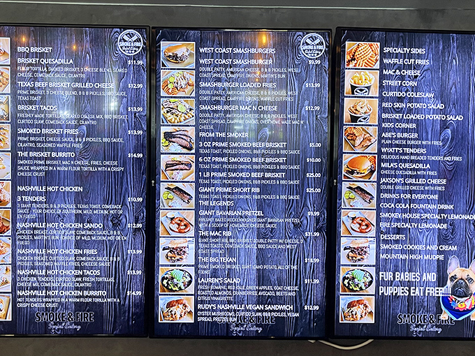 Decision paralysis never tasted so good &ndash; every option on this menu board leads to smoky satisfaction.