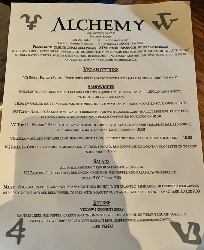 A menu that reads like a love letter to both plant-based cuisine and Wisconsin traditions. The vegan options would convert even the most dedicated carnivore.
