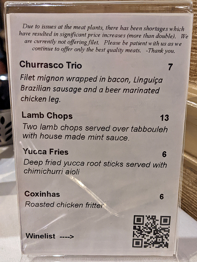 This isn't just a menu; it's a roadmap to protein paradise. Note the transparency about supply challenges&mdash;honesty tastes good too.