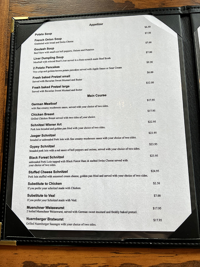 This menu isn't just a list of dishes&mdash;it's a roadmap to happiness with stops in Munich, Berlin, and flavor town.