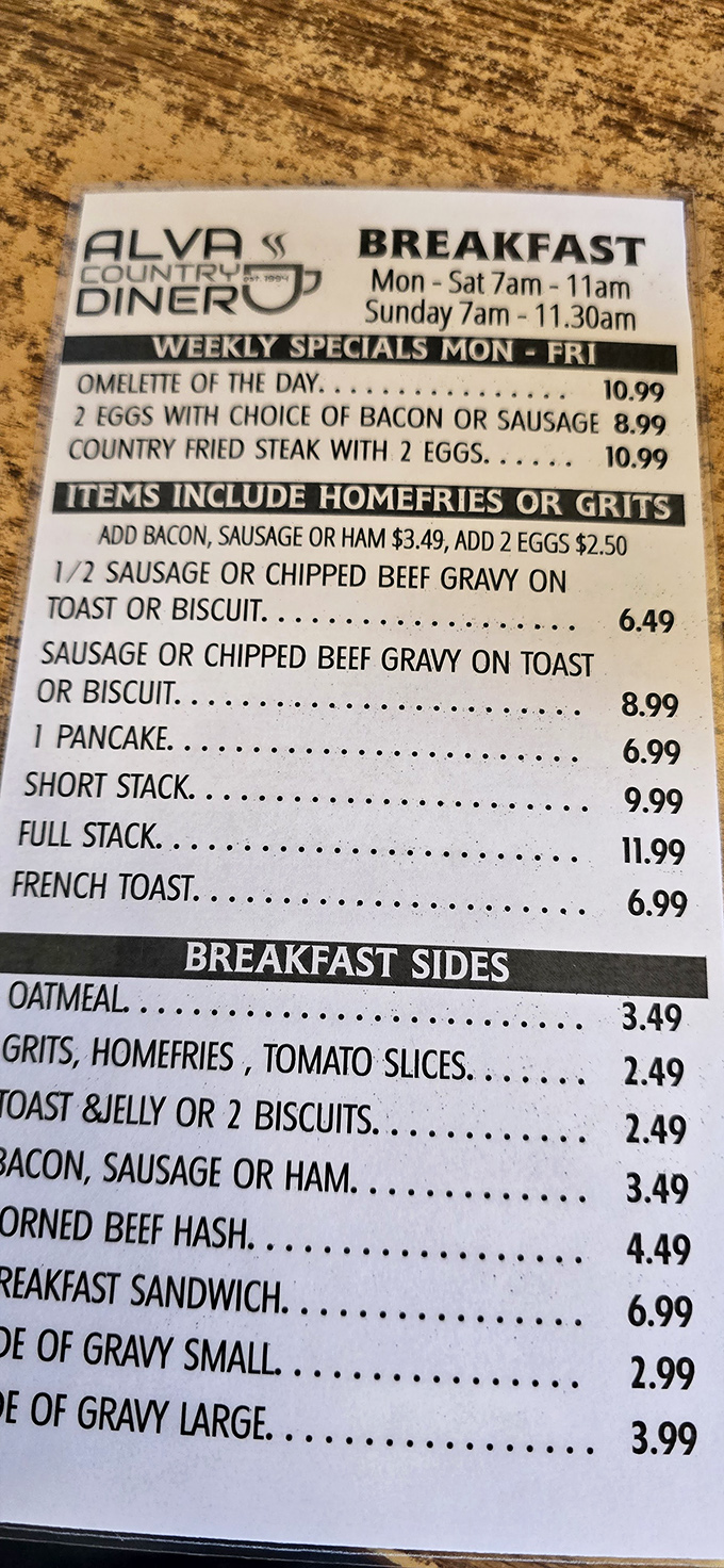 This isn't a menu&mdash;it's a roadmap to happiness. Country fried steak with eggs? Your diet can wait until tomorrow.