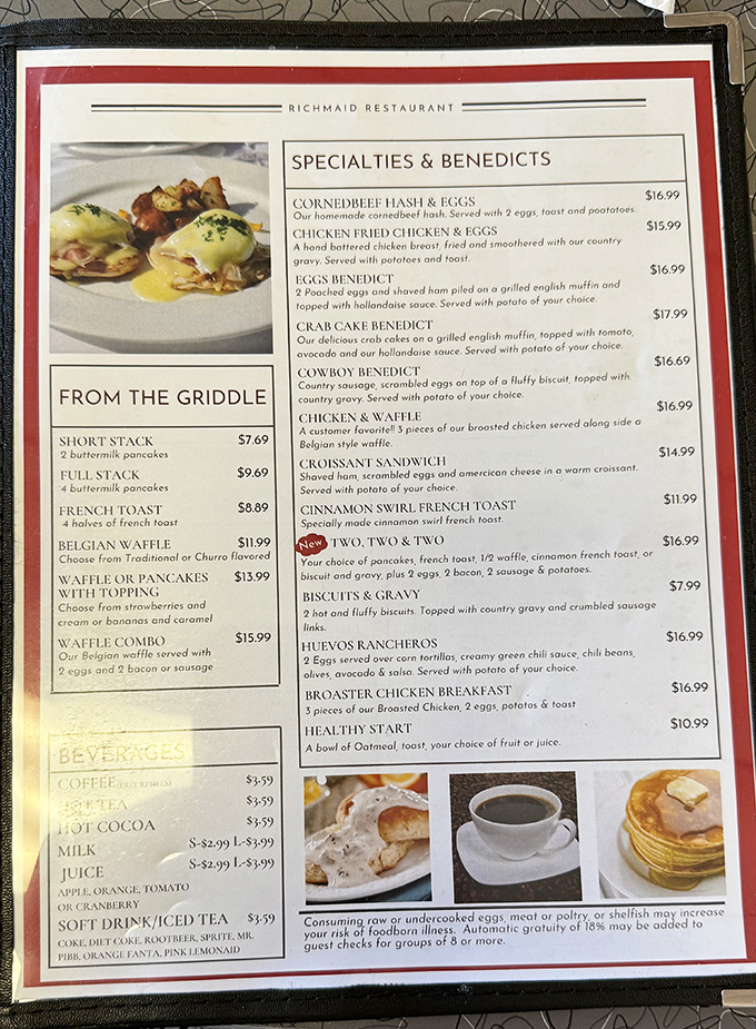 This menu isn't just a list of options &ndash; it's a roadmap to happiness where every path leads to comfort food nirvana.