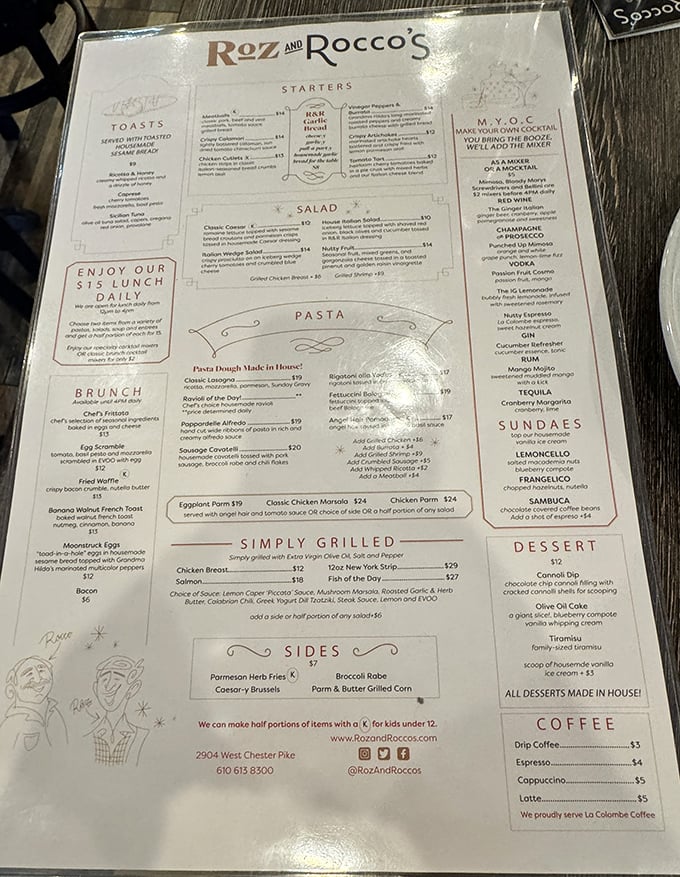 A menu that reads like the greatest hits of Italian cuisine, with house-made pasta taking center stage. Decisions have never been so deliciously difficult.