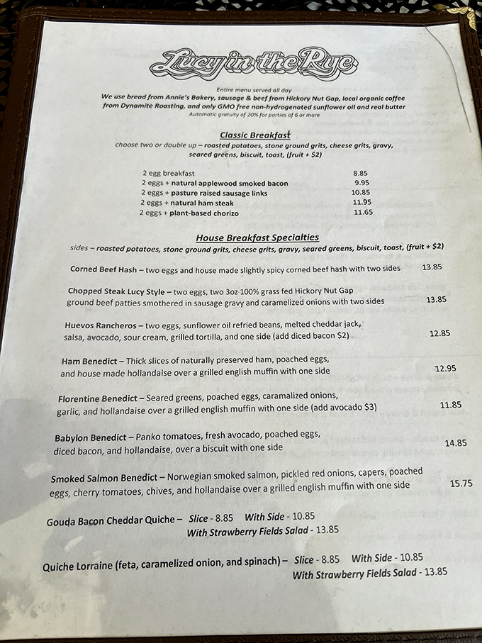 This menu isn't just a list of options&mdash;it's a manifesto of local sourcing that reads like a love letter to North Carolina's farmers and producers.