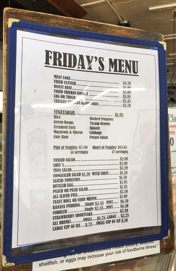 The daily menu board at Matthews is like reading a love letter to Southern cooking. No fancy descriptions needed&mdash;just straightforward comfort that delivers.