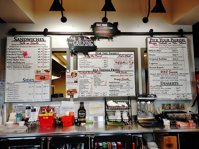 The menu board tells a delicious story&mdash;sandwiches, platters, and those legendary wings that have Ohioans mapping routes to Loveland.