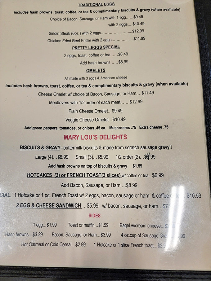 The menu reads like a love letter to American breakfast classics. Decision paralysis has never been so deliciously justified.