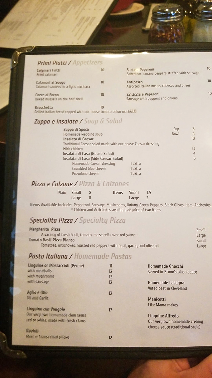 This menu reads like a love letter to Italian cuisine classics. Warning: decision paralysis may occur when everything sounds this good.