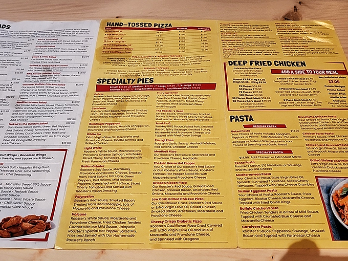 A menu that doesn't mess around&mdash;offering everything from hand-tossed pizzas to pasta classics, but everyone knows the wings are the headliners of this show.