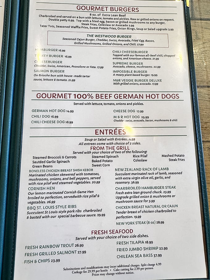 A menu that reads like a love letter to American comfort food, with enough options to satisfy everyone from picky eaters to culinary adventurers.