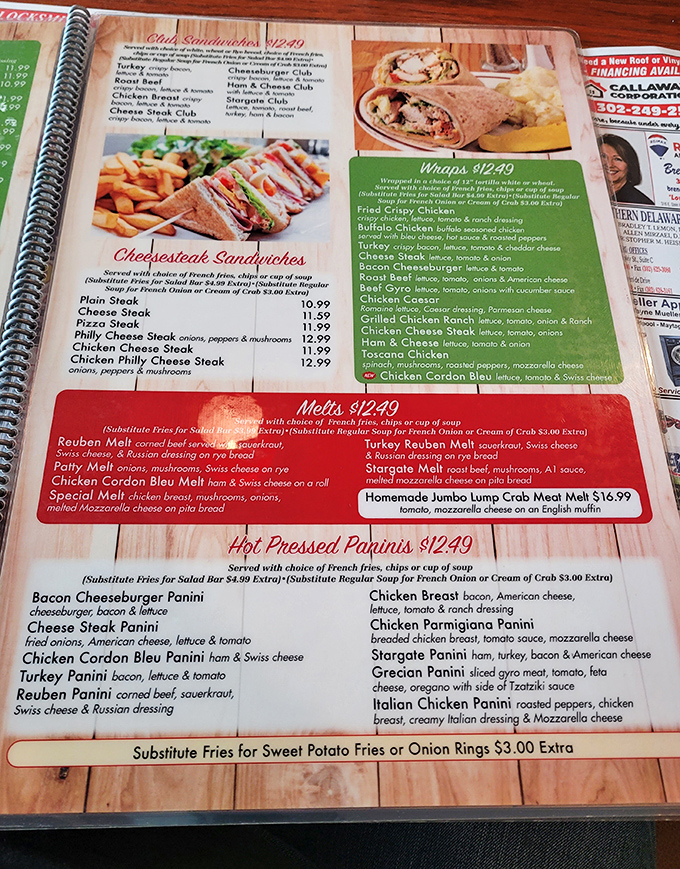 The menu reads like a love letter to comfort food classics, with enough options to require multiple visits.