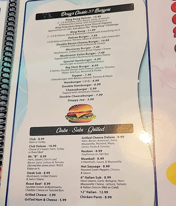 The menu reads like a love letter to American classics. That King Kong Deluxe isn't just a burger&mdash;it's a commitment.