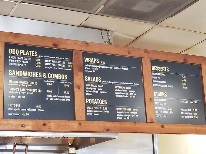 The menu board speaks fluent Texan &ndash; straightforward options that deliver maximum satisfaction per square inch.
