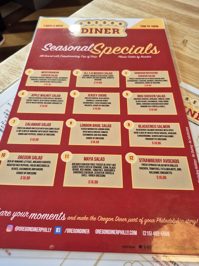 A menu that doesn't need fancy fonts or pretentious descriptions. When you've perfected bologna, why complicate things?