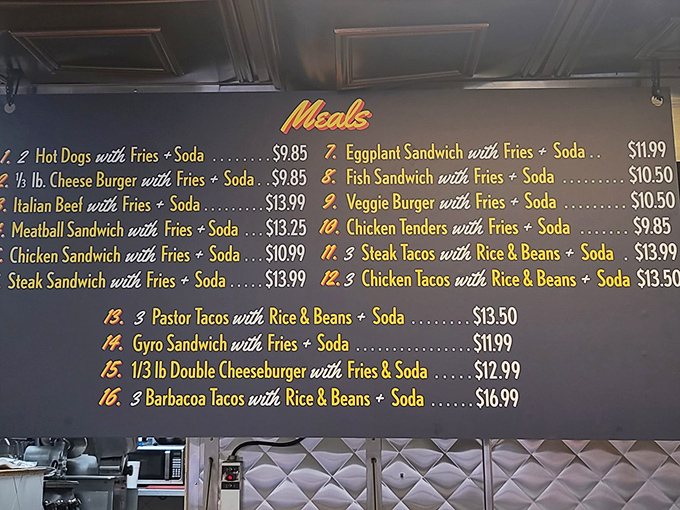 When a menu board becomes your roadmap to pure culinary bliss and tough decisions.