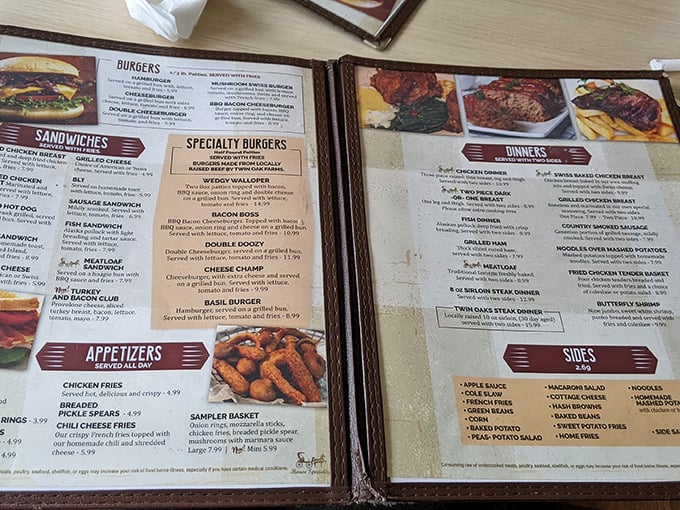 A menu that doesn't need fancy fonts or pretentious descriptions—just honest food that makes you want to order one of everything.