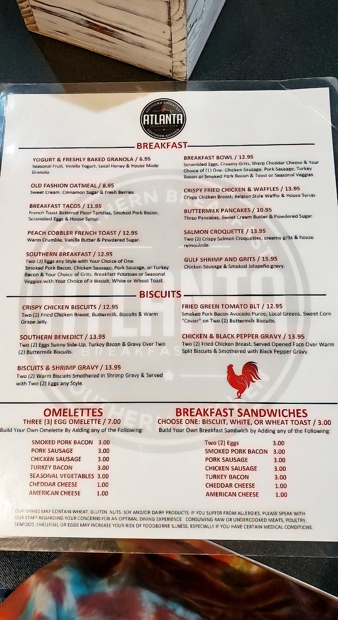 This menu isn't just a list of food &ndash; it's a roadmap to happiness with Southern coordinates.