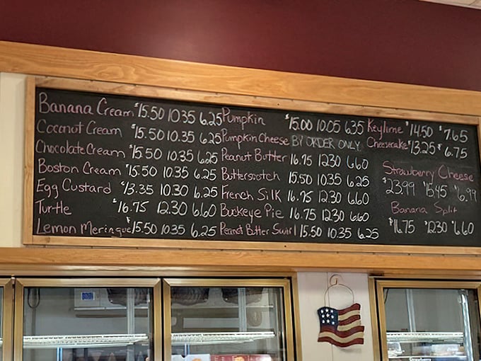 This chalkboard menu isn't just a list&mdash;it's a roadmap to happiness. Each chalky line represents a different path to dessert nirvana.