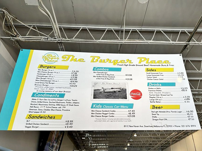 A menu board that doesn't need fancy fonts or pretentious descriptions. When your burgers speak this loudly, why complicate things?