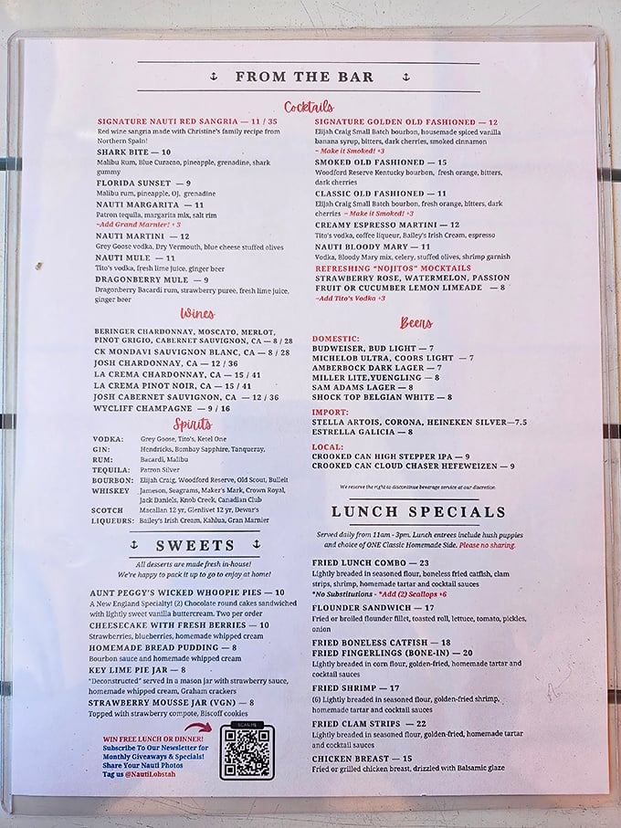 The menu reads like a love letter to seafood enthusiasts. Decision paralysis has never been so delicious.