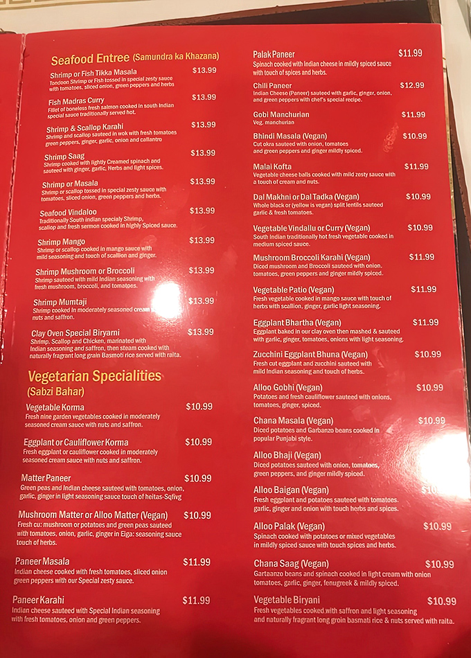 The menu reads like a passport to flavor country, with enough vegetarian options to make even the most dedicated carnivore consider switching teams.