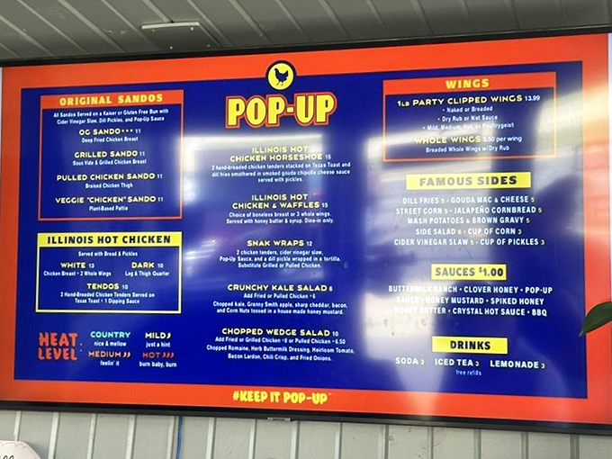 Behold the menu that launched a thousand chicken cravings and counting across central Illinois.