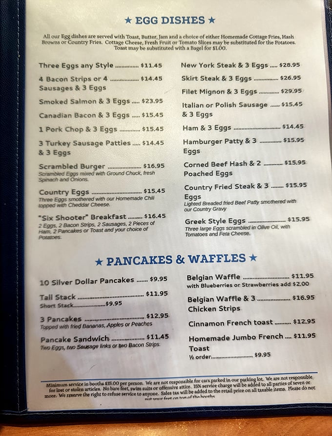 The menu reads like a love letter to breakfast fundamentals &ndash; where decisions between pancakes and eggs become life's most pleasant dilemma.