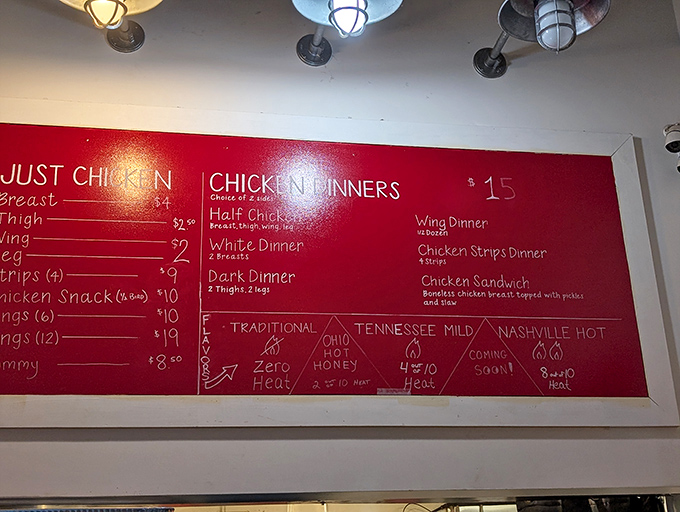 This menu isn't just a list of options &ndash; it's a roadmap to carnivorous bliss. The "Kickin' Cowboy Steaks" section alone deserves a moment of silence.