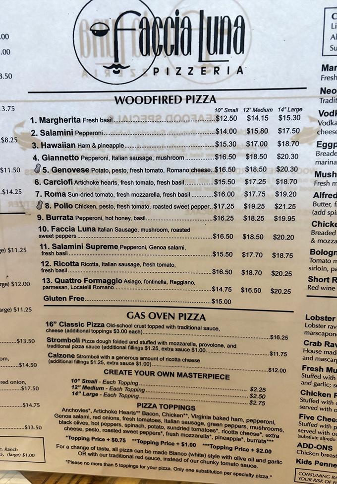 This menu reads like a love letter to carbs, with wood-fired options that'll make your heart sing operatic arias.