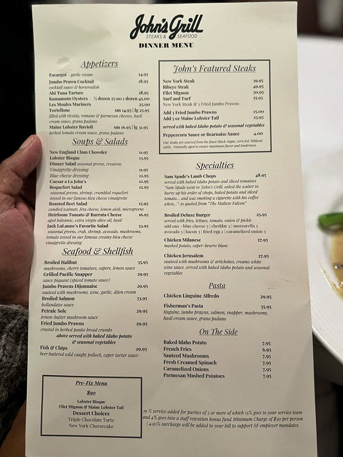 Reading this menu is like flipping through a greatest hits album of classic American cuisine, with each dish promising its own delicious story.