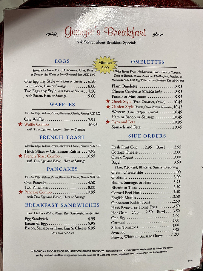 Every breakfast dream lives somewhere on this beautifully organized menu of morning possibilities.