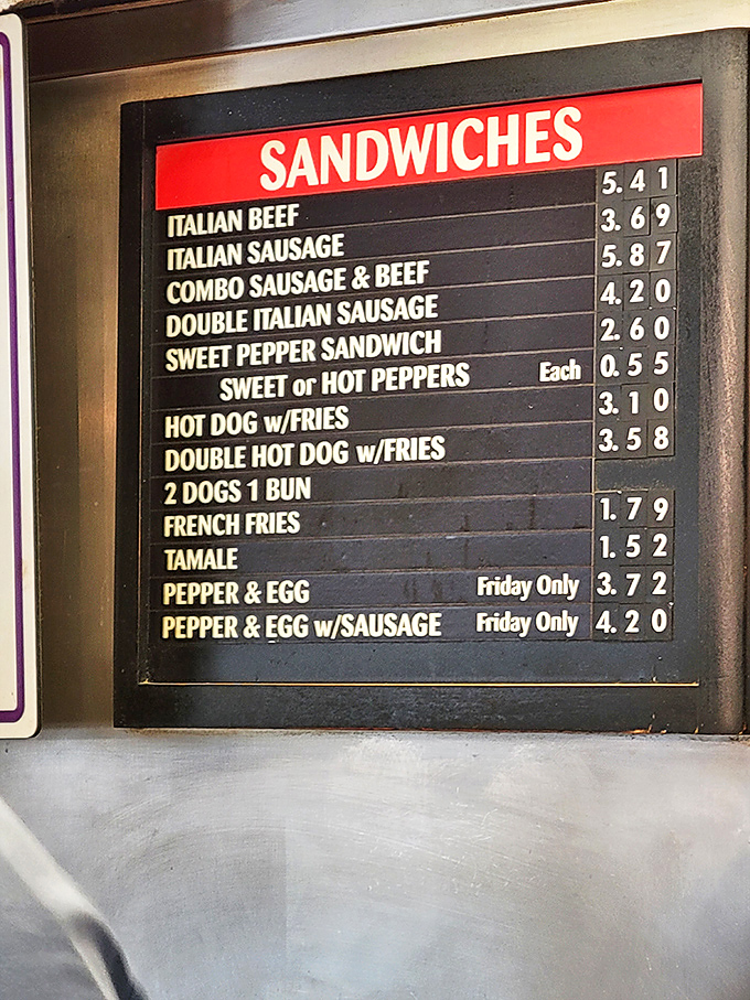 A menu board that reads like poetry to beef lovers&mdash;simple, direct, and promising delicious satisfaction without unnecessary adjectives.