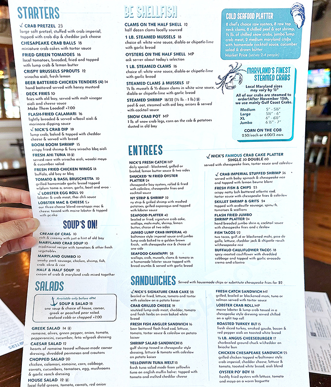 This menu isn't just a list of dishes &ndash; it's a love letter to the Chesapeake Bay. Decision paralysis has never been so delicious.
