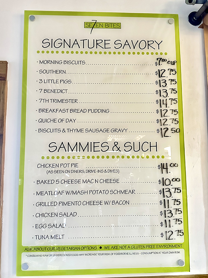 This isn't just a menu&mdash;it's a roadmap to happiness. The "Signature Savory" section reads like poetry to hungry souls.