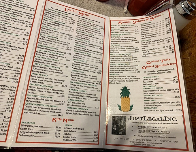 This menu isn't just a list of food&mdash;it's a roadmap to happiness. Study it carefully, as life-changing decisions await.