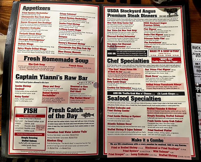 A menu that doesn't need QR codes or fancy fonts&mdash;just straightforward offerings of what might be your best meal this month.