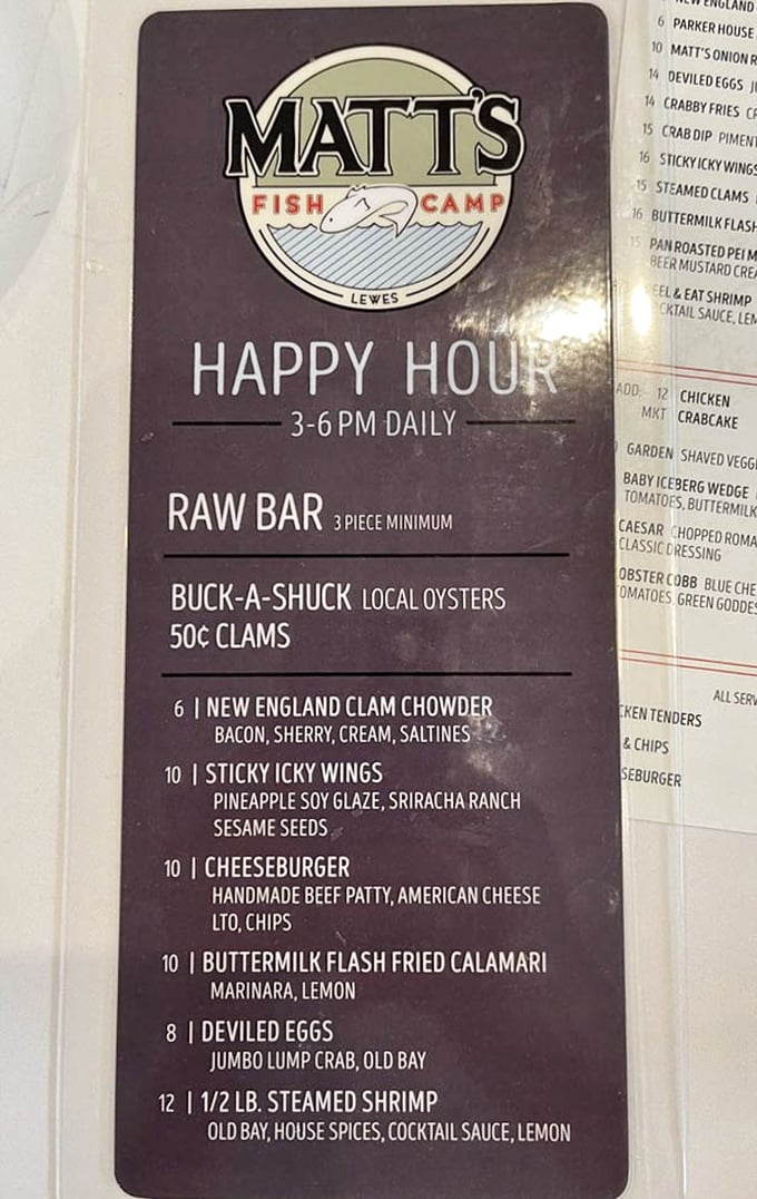 Happy hour heaven! Buck-a-shuck oysters and 50-cent clams might be the best beach bargain since flip-flops were invented.