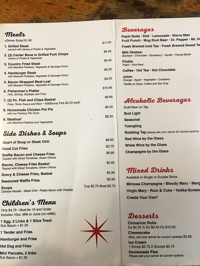 This menu isn't just a list of food&mdash;it's a roadmap to happiness. Each item represents decades of perfected comfort food craftsmanship.