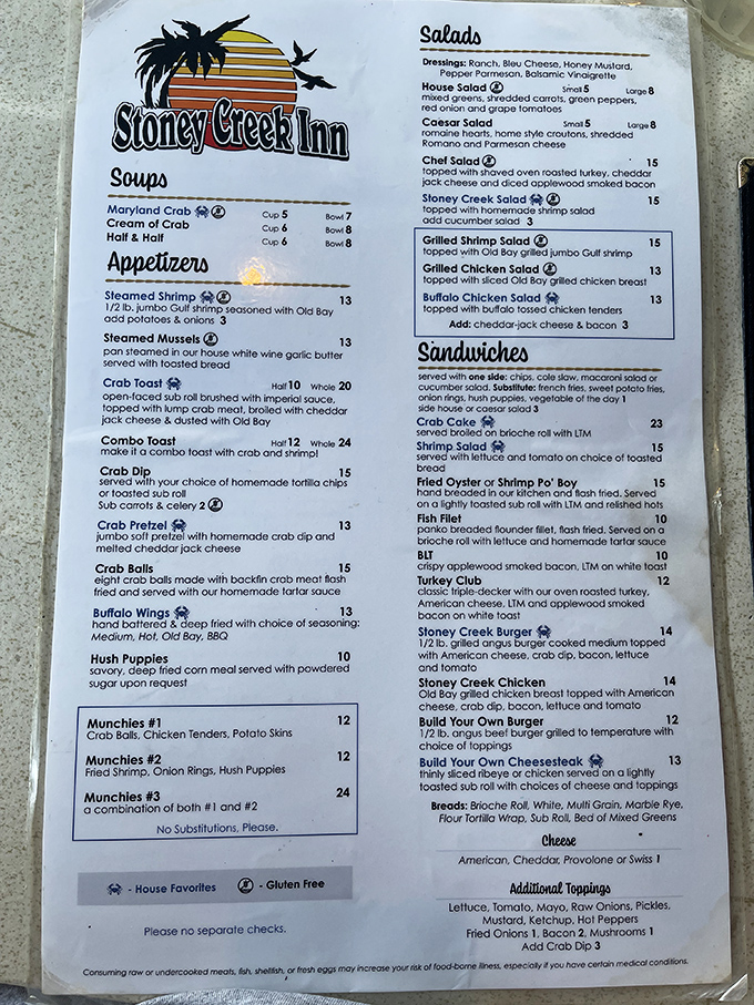 This menu isn't just a list of dishes&mdash;it's a treasure map where X marks the spot for Maryland's seafood gold.