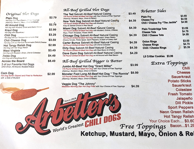 A menu that hasn't needed a consultant since Nixon was in office. When something works this well, you don't mess with perfection.