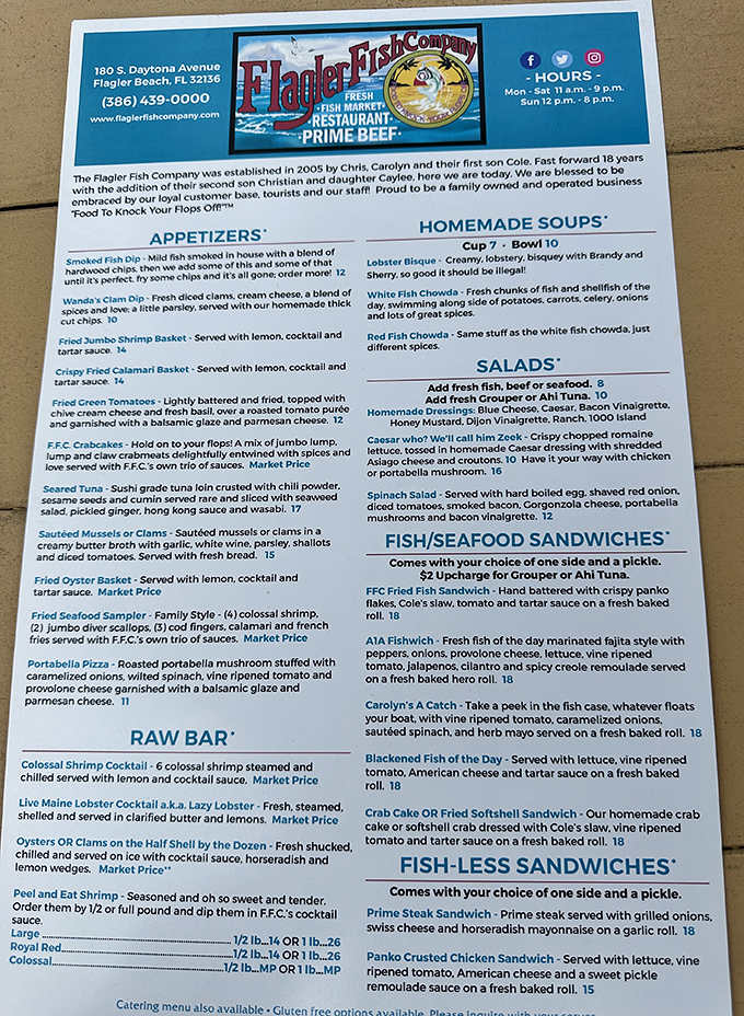 The menu reads like a greatest hits album of seafood classics, each dish a chart-topper in its own right.