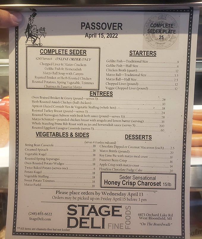 The Passover menu reveals Stage Deli's commitment to tradition &ndash; a taste of heritage that brings families together year after year.