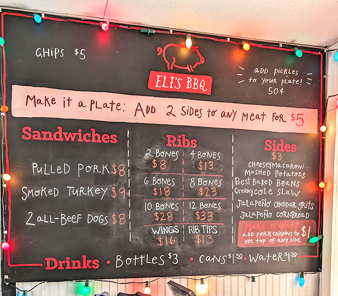 When the menu's written in chalk, you know they're changing it based on what's smoking perfectly today.